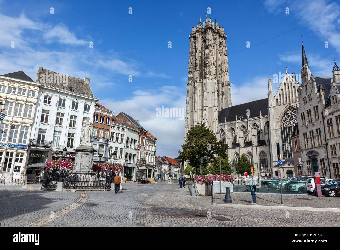 Historic gabled house in Grote Markt, market square, with UNESCO world ...