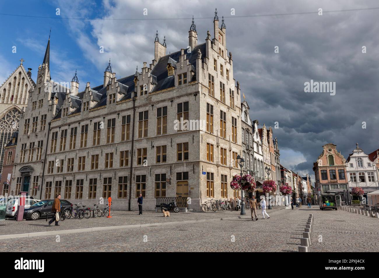 Historic gabled buildings offices, shops, cafes and restaurants in ...