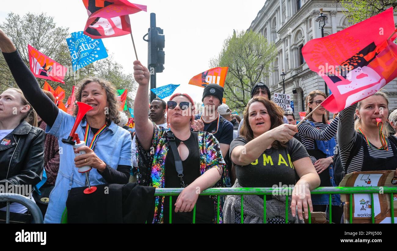London, UK. 02nd May, 2023. Members of the NEU National Education Union ...
