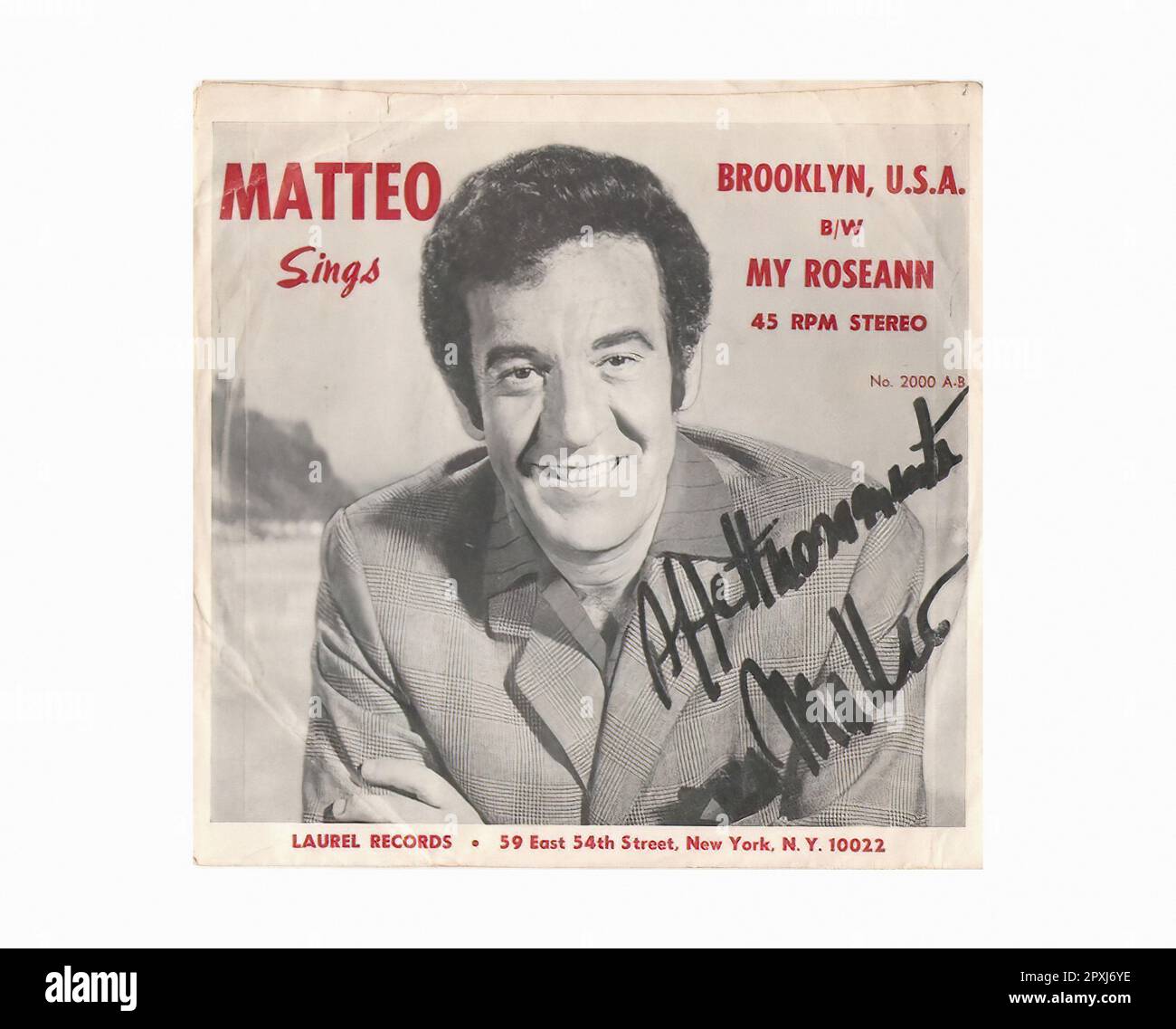 Matteo - 1960's 01 A - Vintage 45 R.P.M Music Vinyl Record Stock Photo ...