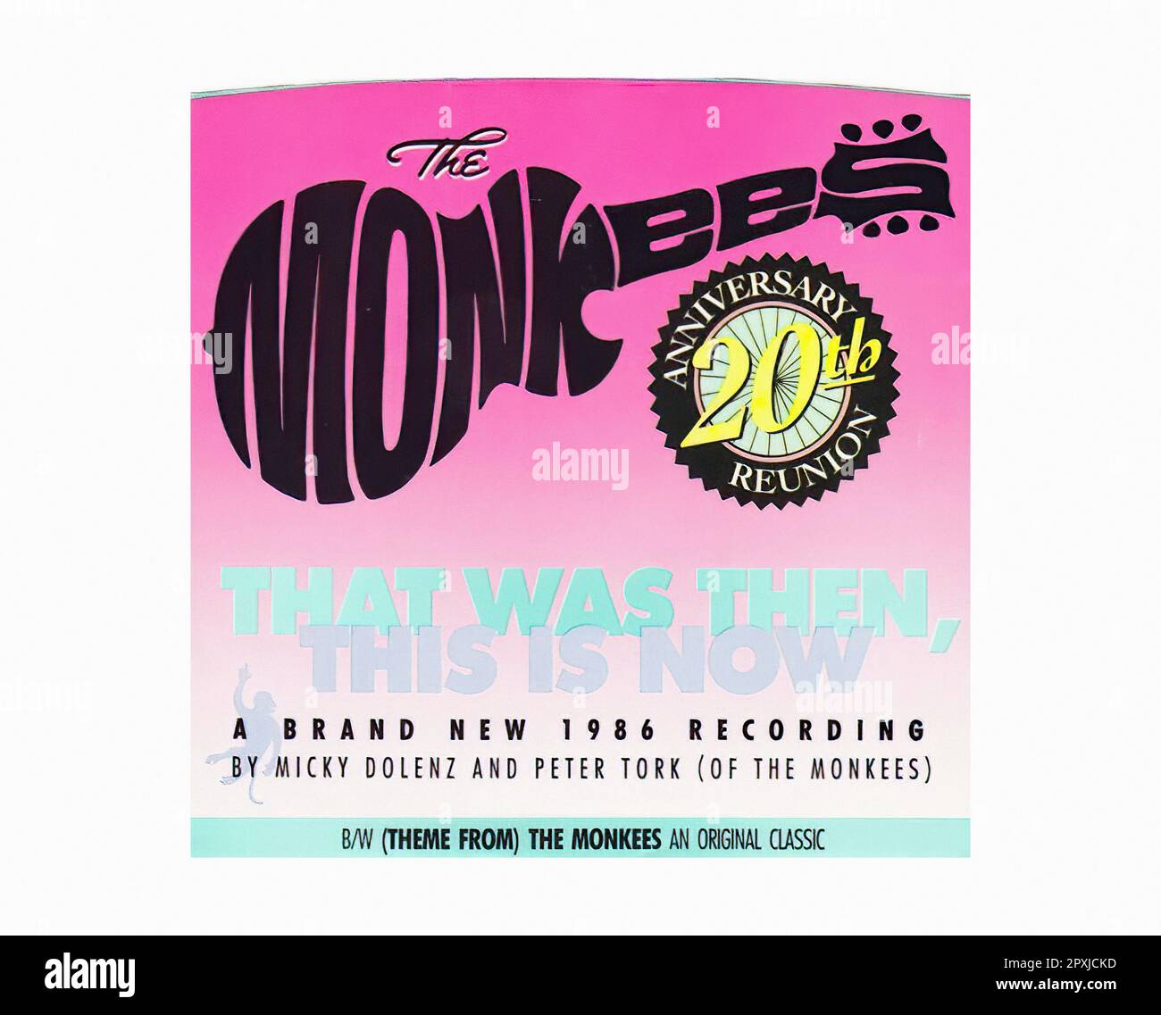 Monkees - 1986 06 A - Vintage 45 R.P.M Music Vinyl Record Stock Photo ...