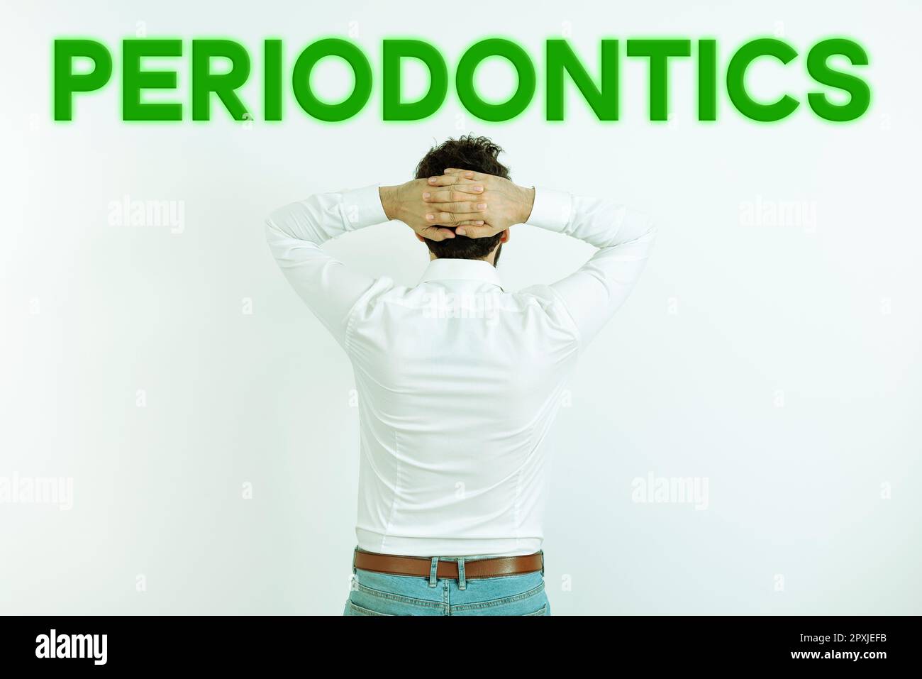 Hand writing sign Periodontics, Business approach a branch of dentistry ...