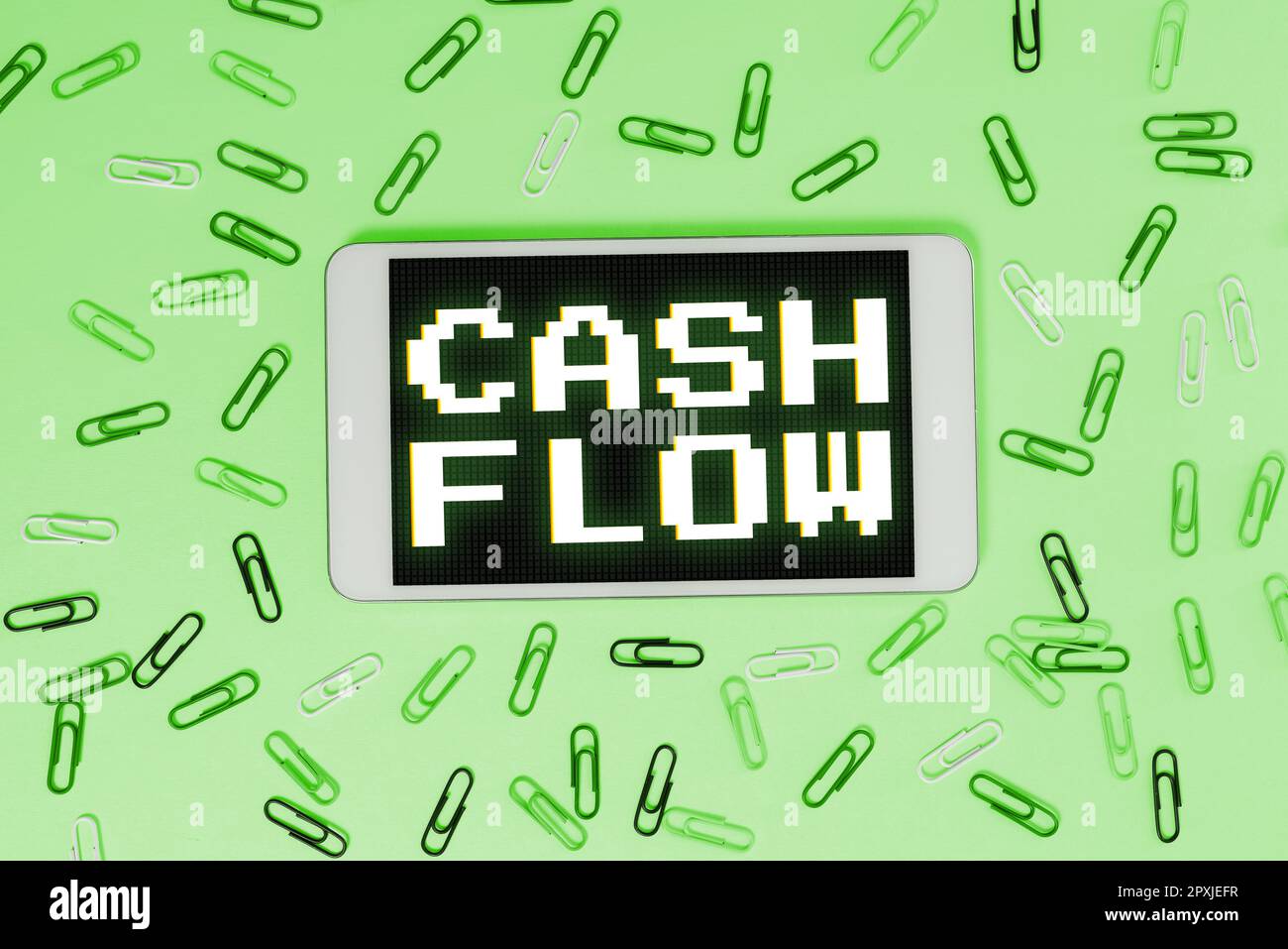 Text caption presenting Cash Flow, Word Written on Movement of the ...