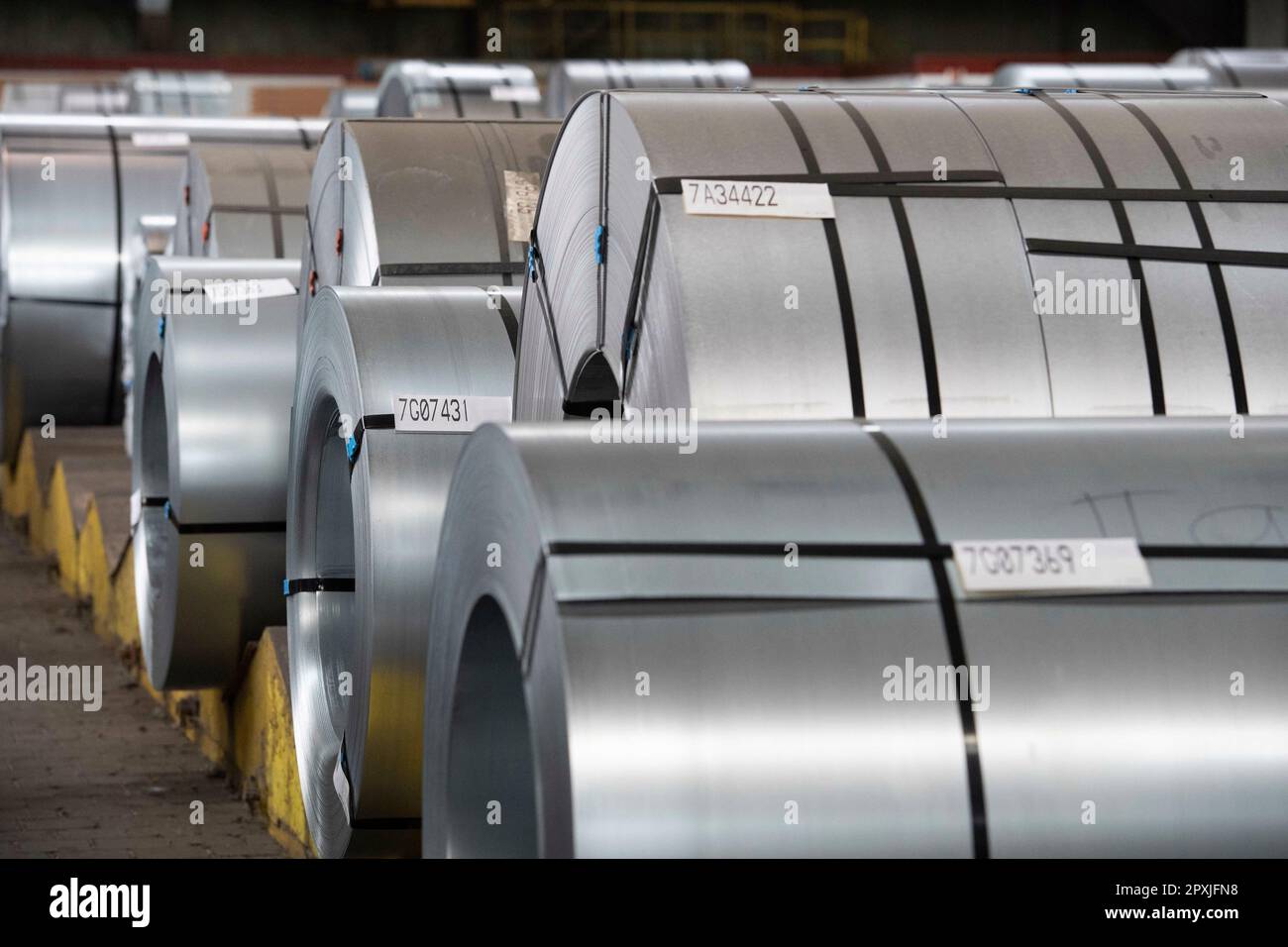 Sheet steel coils, general, feature, edge motif, symbolic photo Visit ...