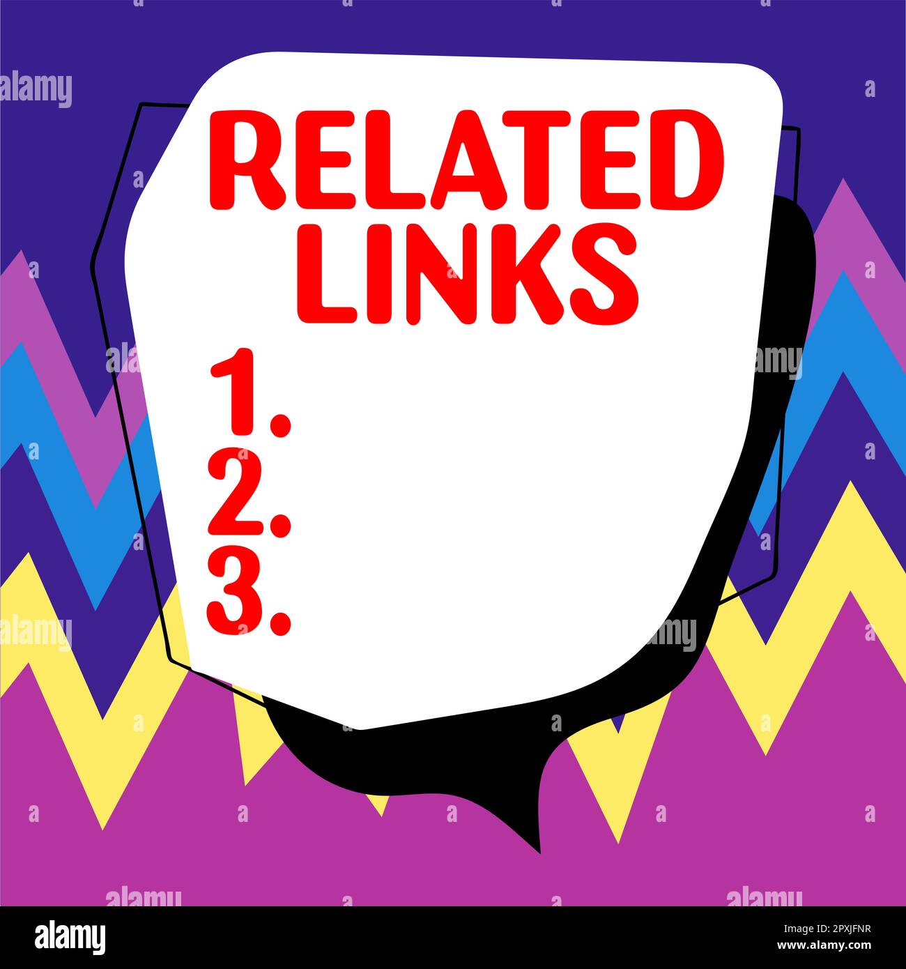 Hand writing sign Related Links, Word for Website inside a Webpage ...