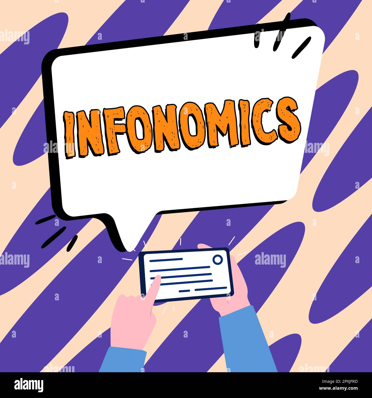 Conceptual display Infonomics, Business showcase visual image used to ...