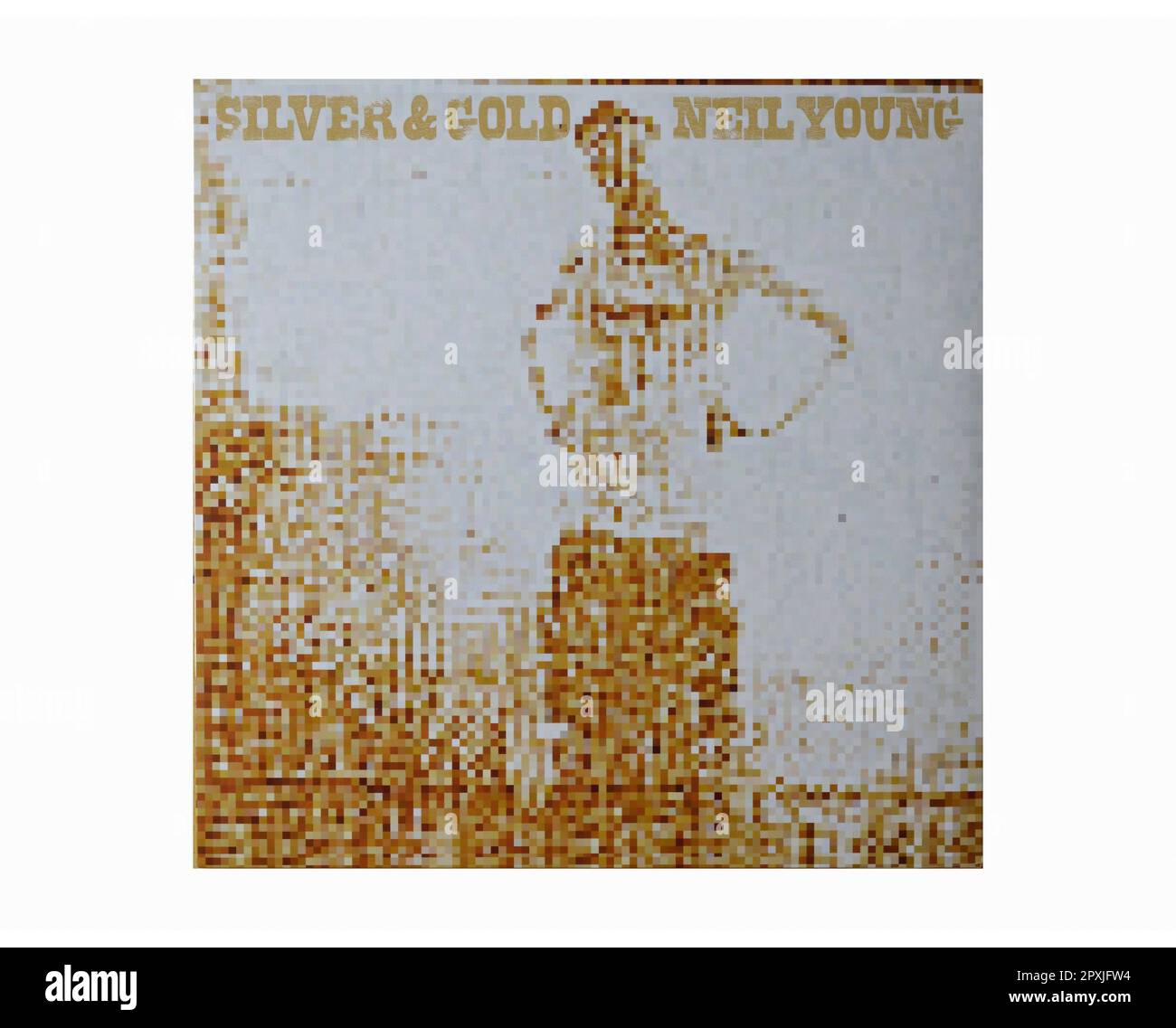 Neil Young - Silver & Gold - Vintage L.P Music Vinyl Record Stock Photo ...