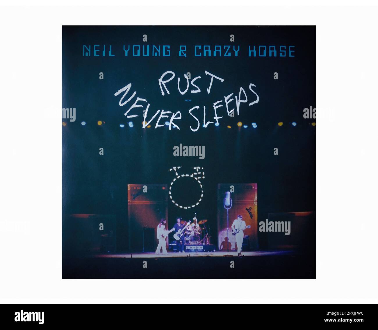 Neil Young - Rust Never Sleeps - Vintage L.P Music Vinyl Record Stock ...