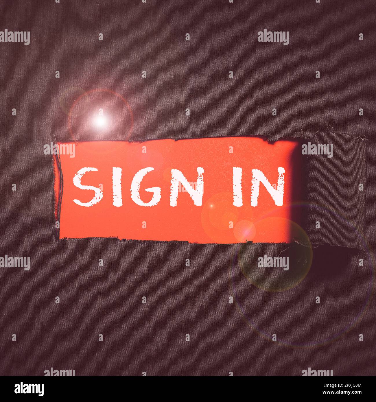 Hand writing sign Sign In, Business approach to write your name on a ...