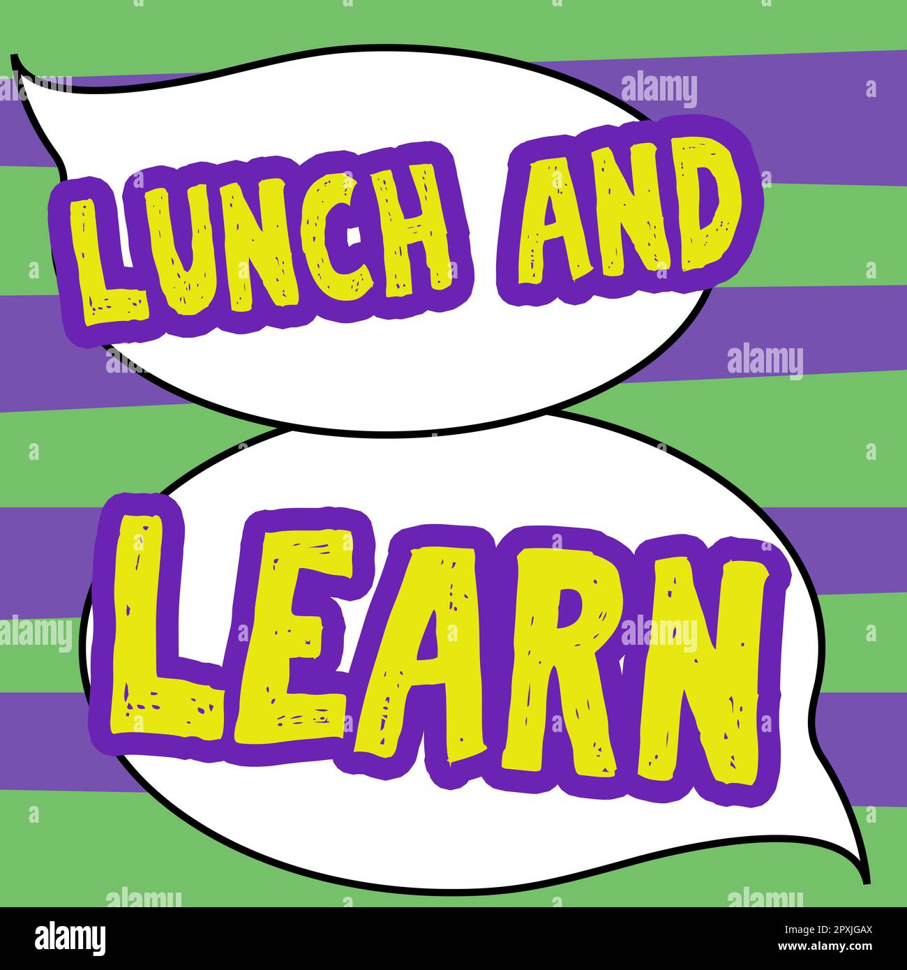 Text showing inspiration Lunch And Learn, Word for Have meal and study ...