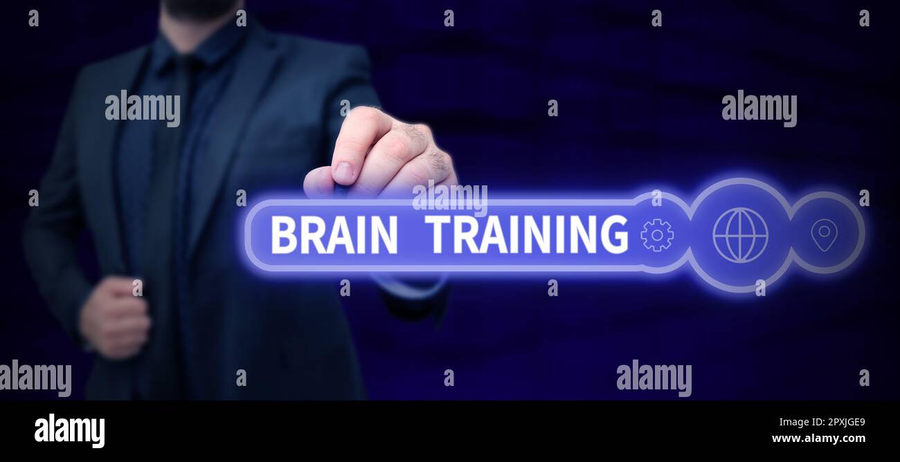 Text showing inspiration Brain Training, Concept meaning mental ...
