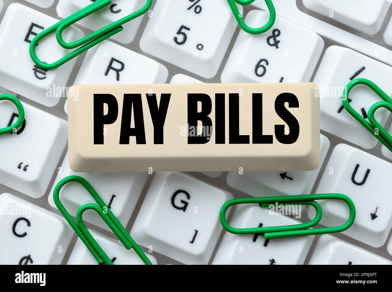 Hand writing sign Pay Bills, Business showcase list of expenses to be ...