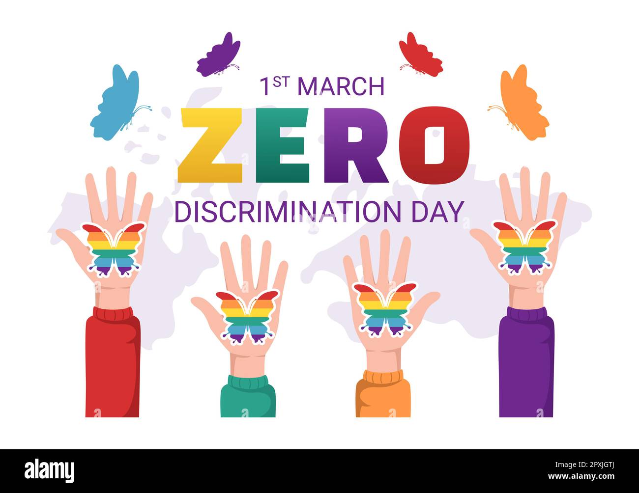 Zero discrimination day poster hi-res stock photography and images - Alamy