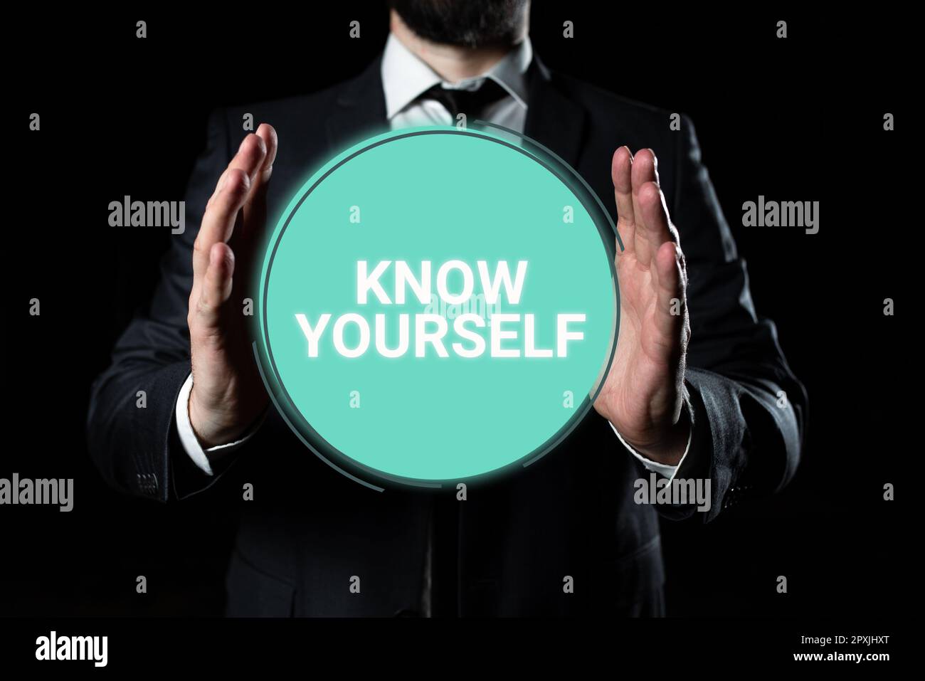 Sign displaying Know Yourself, Business idea Find You Understanding ...