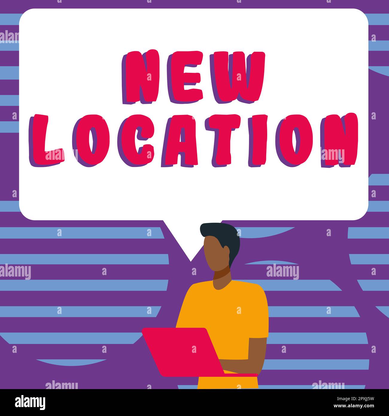 Hand writing sign New Location, Business approach Get located on a new ...