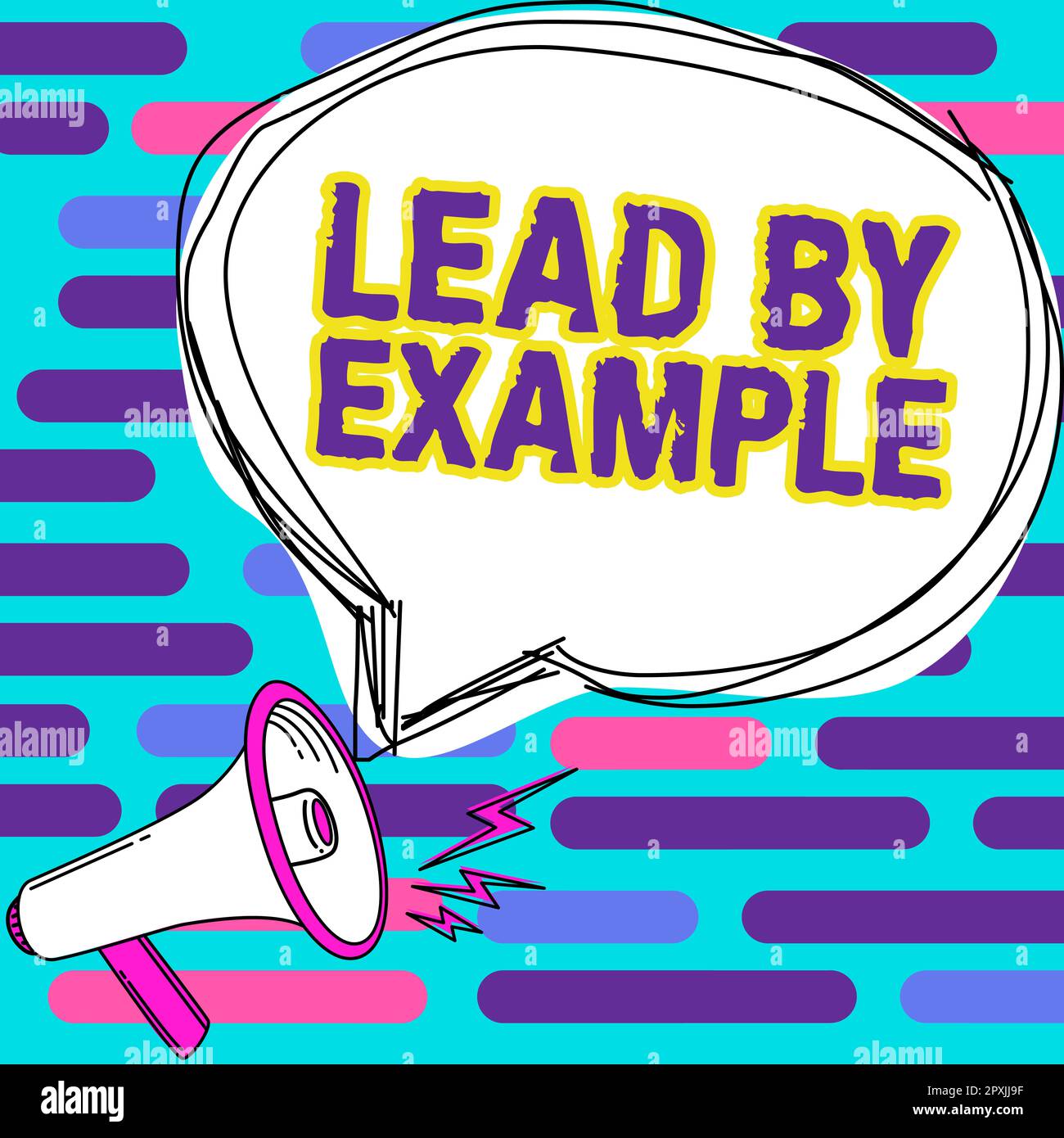 Conceptual display Lead By Example, Business showcase Be a mentor ...