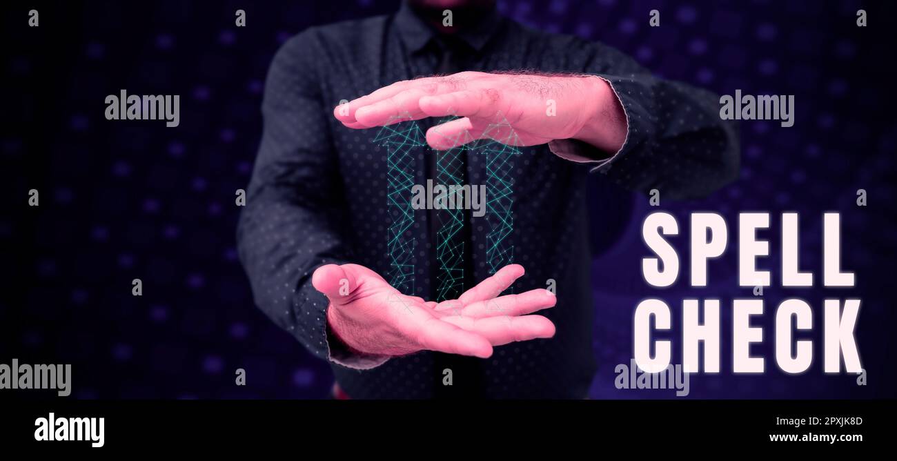 Text showing inspiration Spell Check, Business concept to use a ...