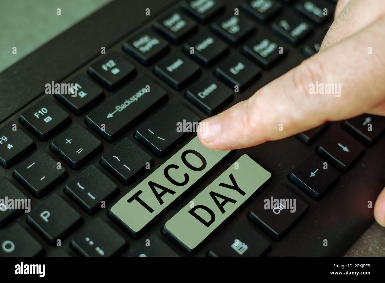 Sign displaying Taco Day, Internet Concept celebratory day that ...