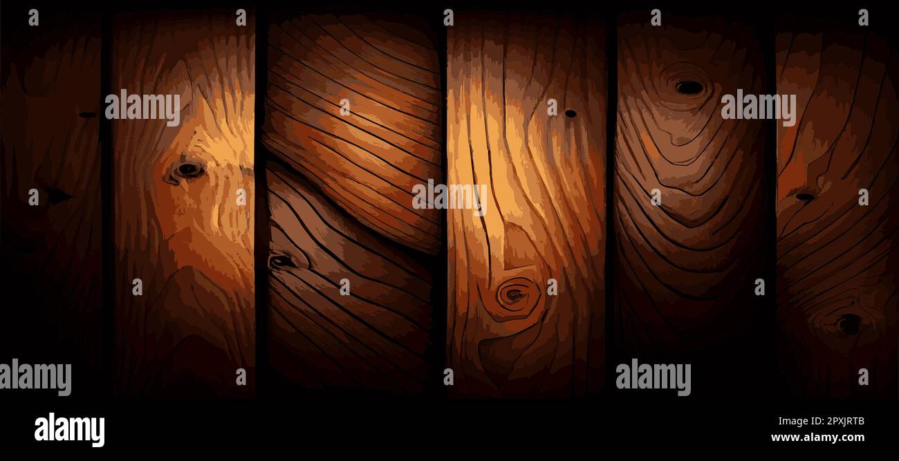 Realistic panoramic wood texture plank background, fiber texture ...