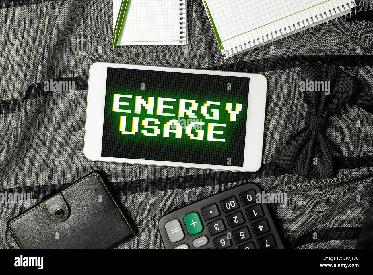 Conceptual caption Energy Usage, Word Written on Amount of energy ...