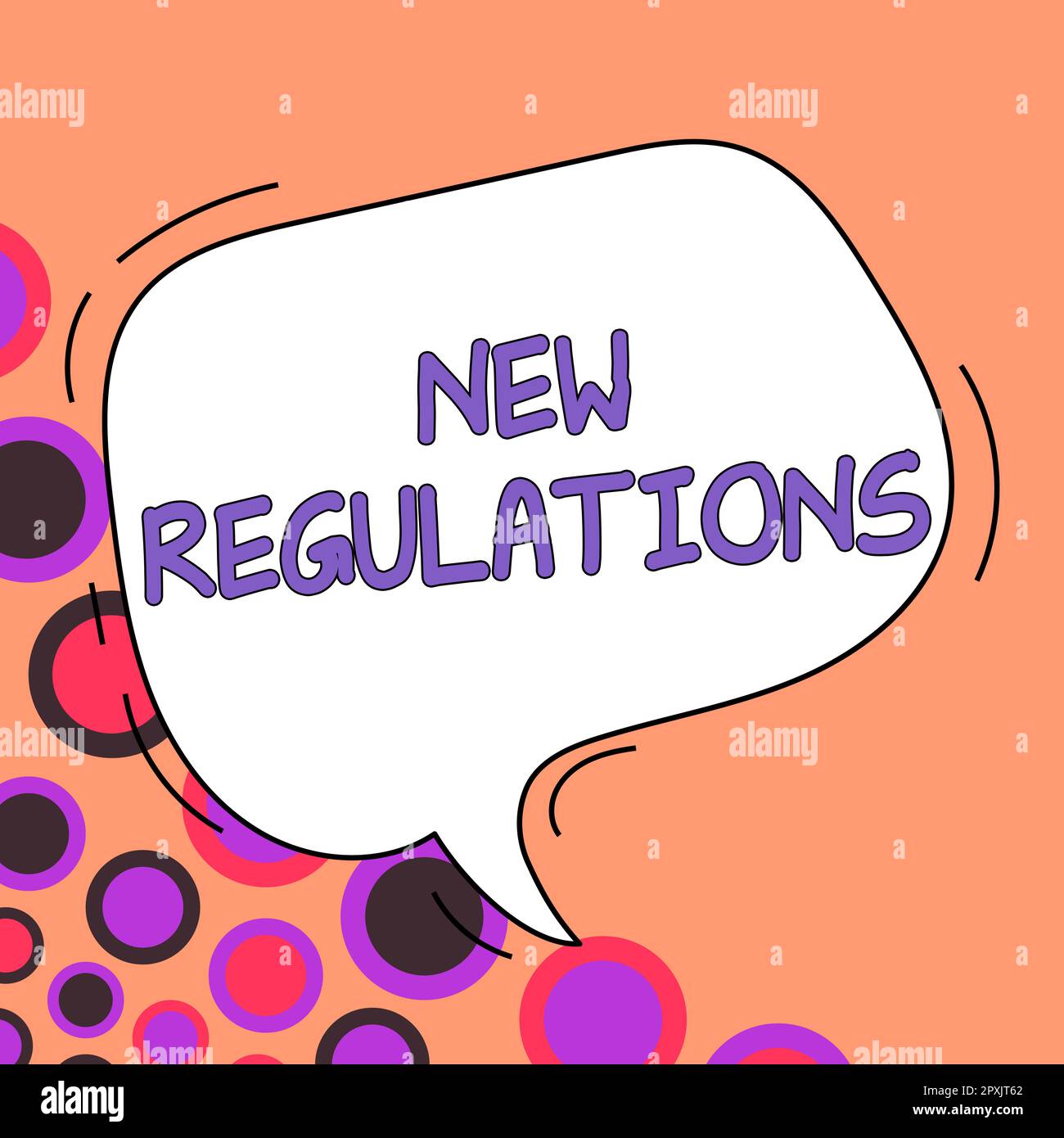 Text caption presenting New Regulations, Concept meaning Regulation ...