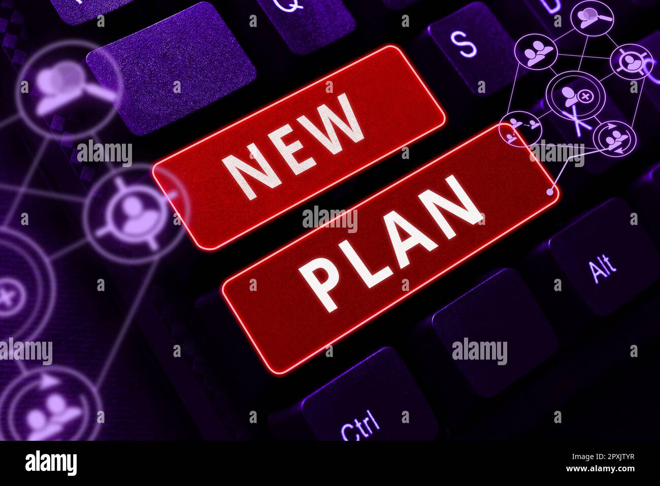 Writing displaying text New Plan, Word Written on Start of a detailed ...