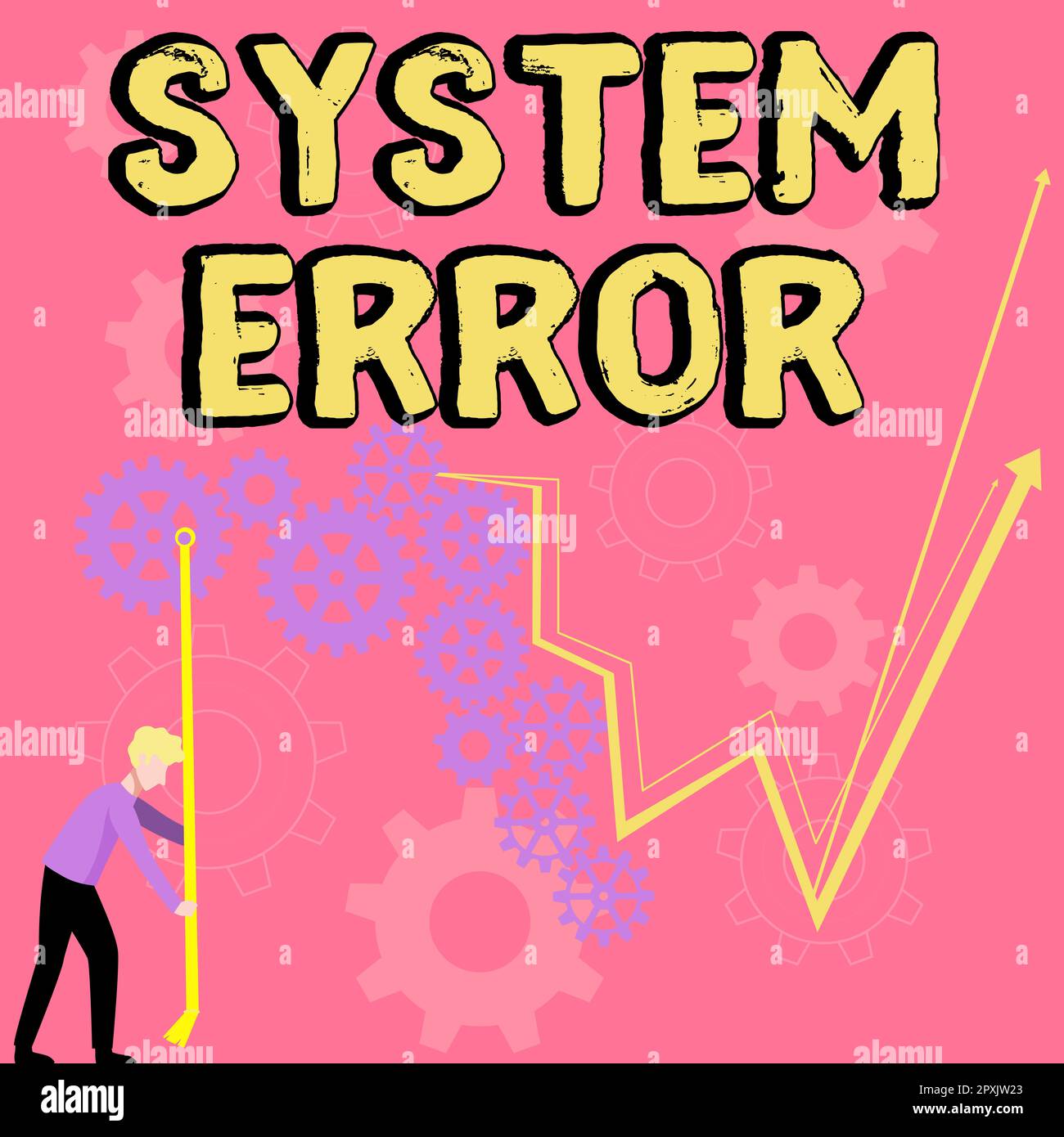 Sign displaying System Error, Word Written on Technological failure Software collapse crash ...