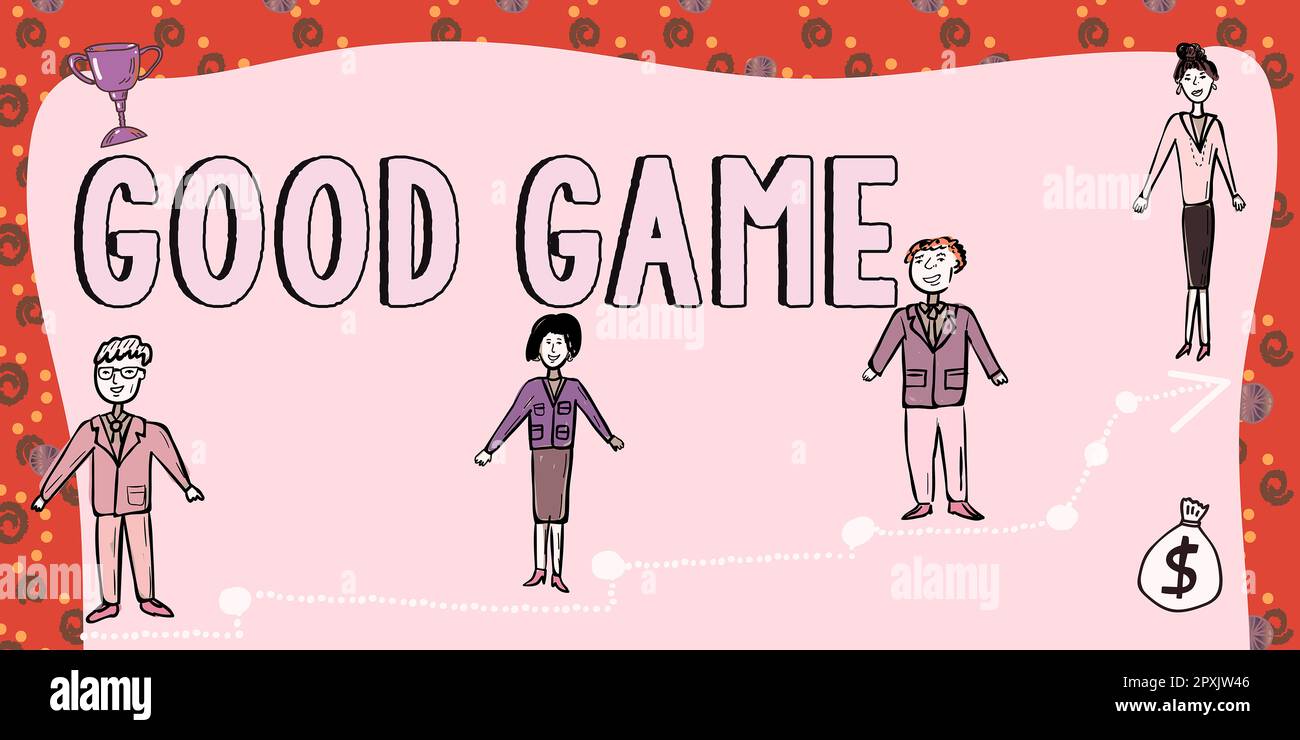 Text showing inspiration Good Game, Word Written on term frequently ...