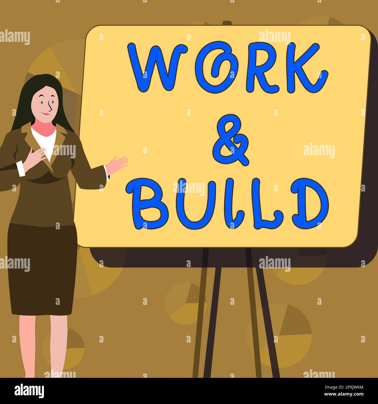 Sign displaying Work Build, Business approach Do hard job to continue ...