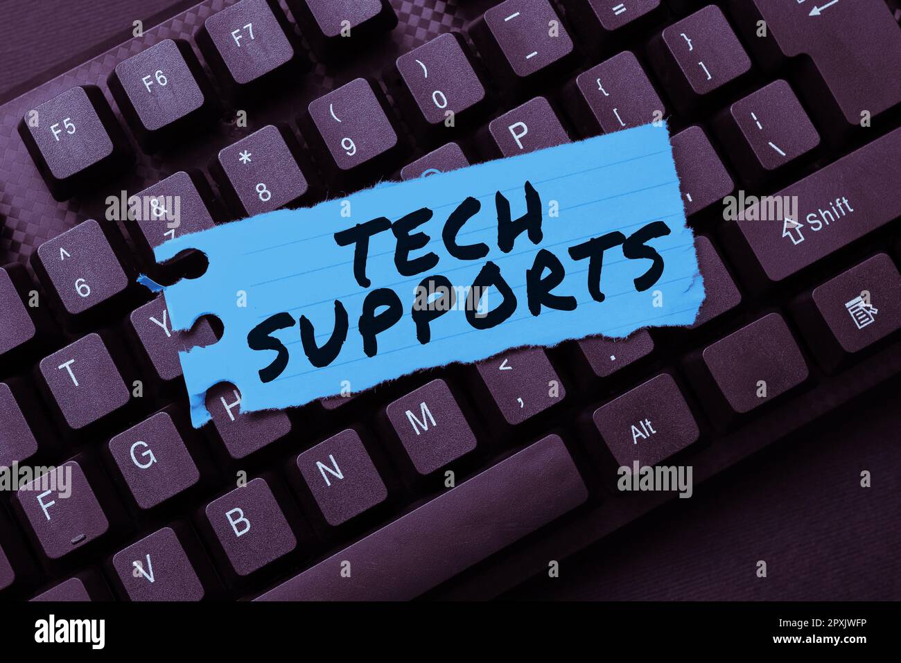 Text caption presenting Tech Supports, Word for Help given by ...