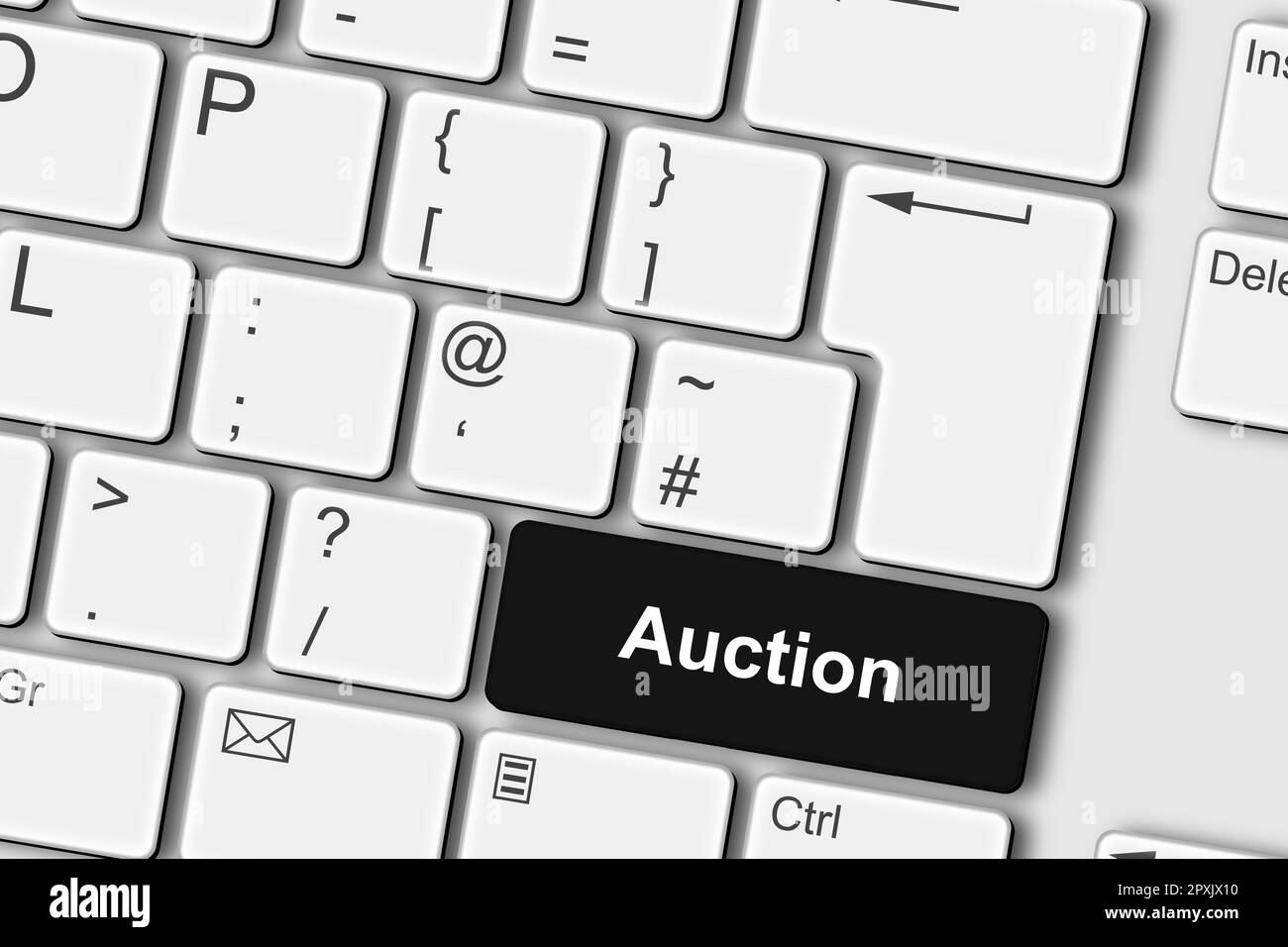 Computer key online auction Black and White Stock Photos & Images - Alamy