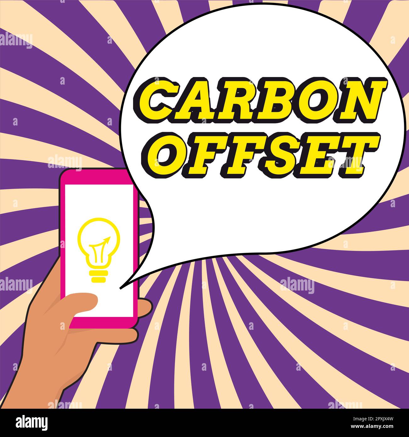 Conceptual display Carbon Offset, Business idea Reduction in emissions ...