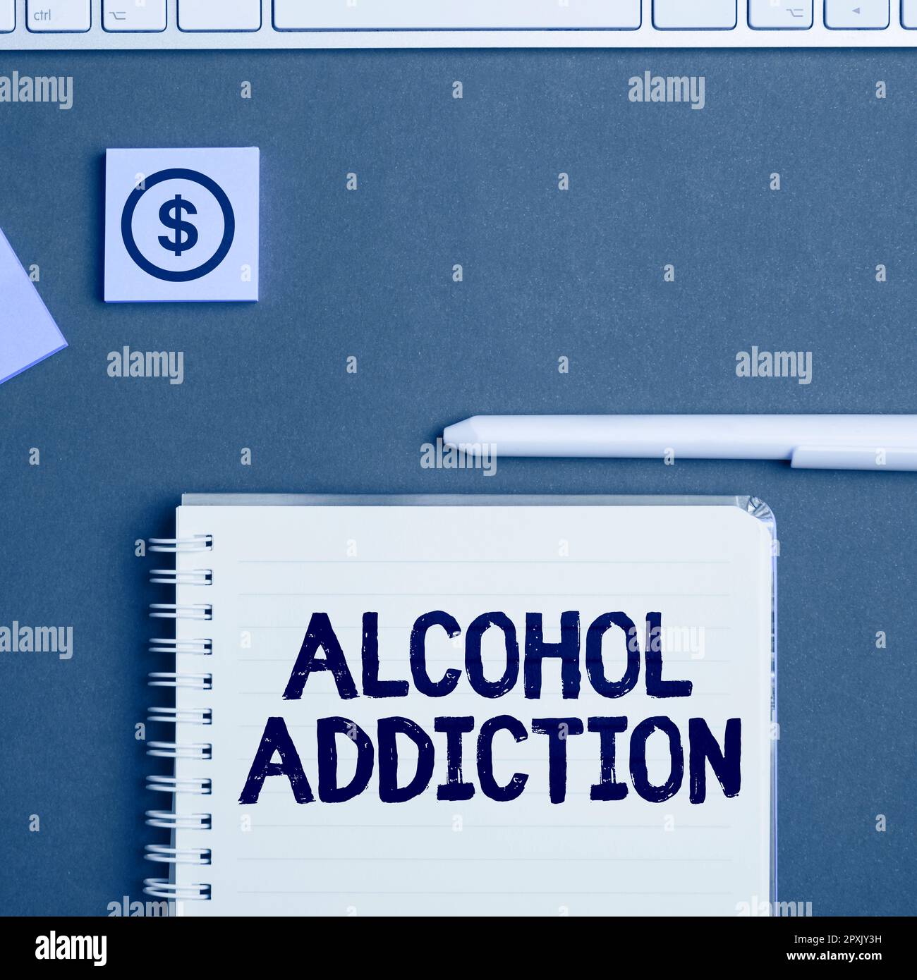 Conceptual display Alcohol Addiction, Business idea characterized by ...