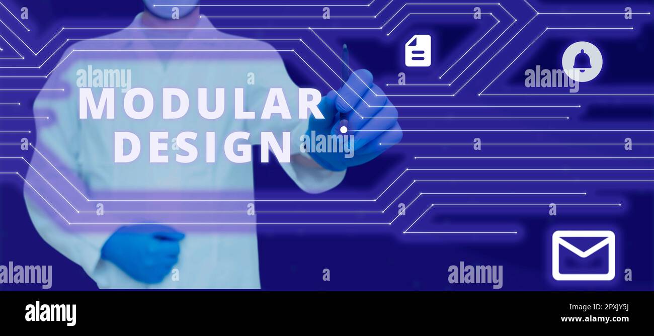 Conceptual caption Modular Design, Business overview product designing ...
