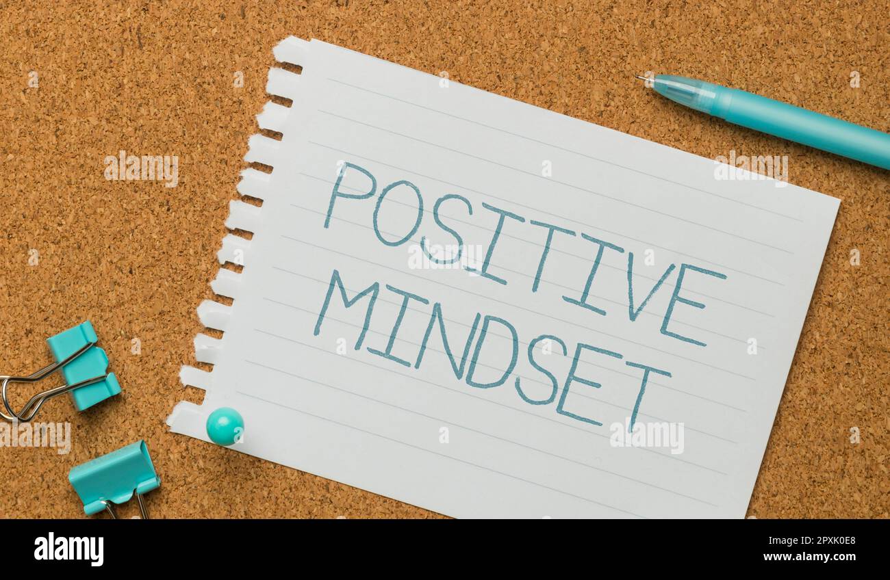 Text sign showing Positive Mindset, Business showcase mental and ...