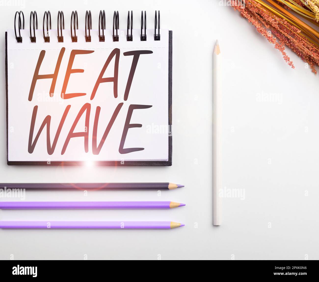 Writing displaying text Heat Wave, Business idea a prolonged period of ...