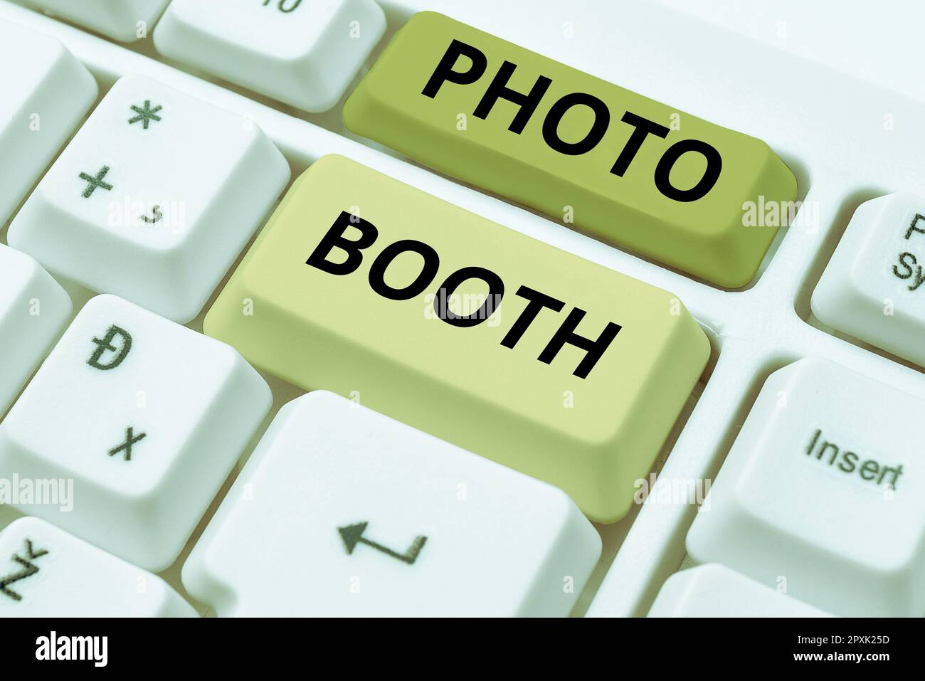 Text showing inspiration Photo Booth, Word Written on form of photo ...