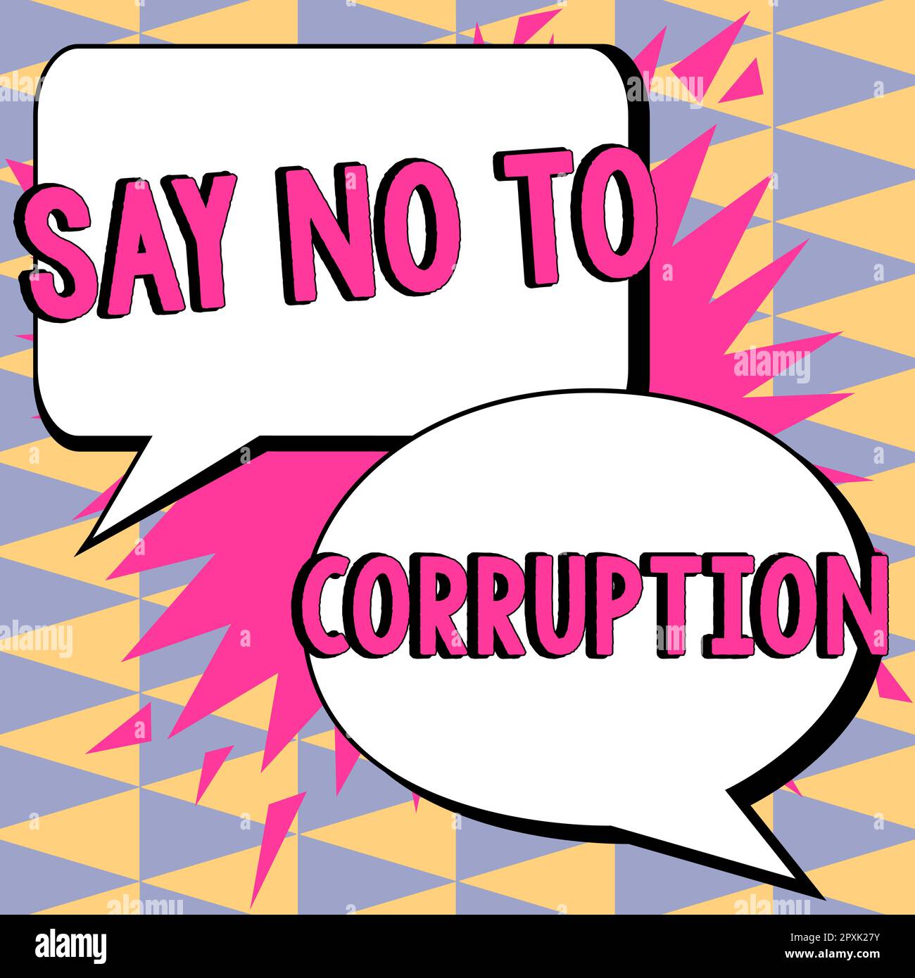 Sign displaying Say No To Corruption, Business idea Introducing ...