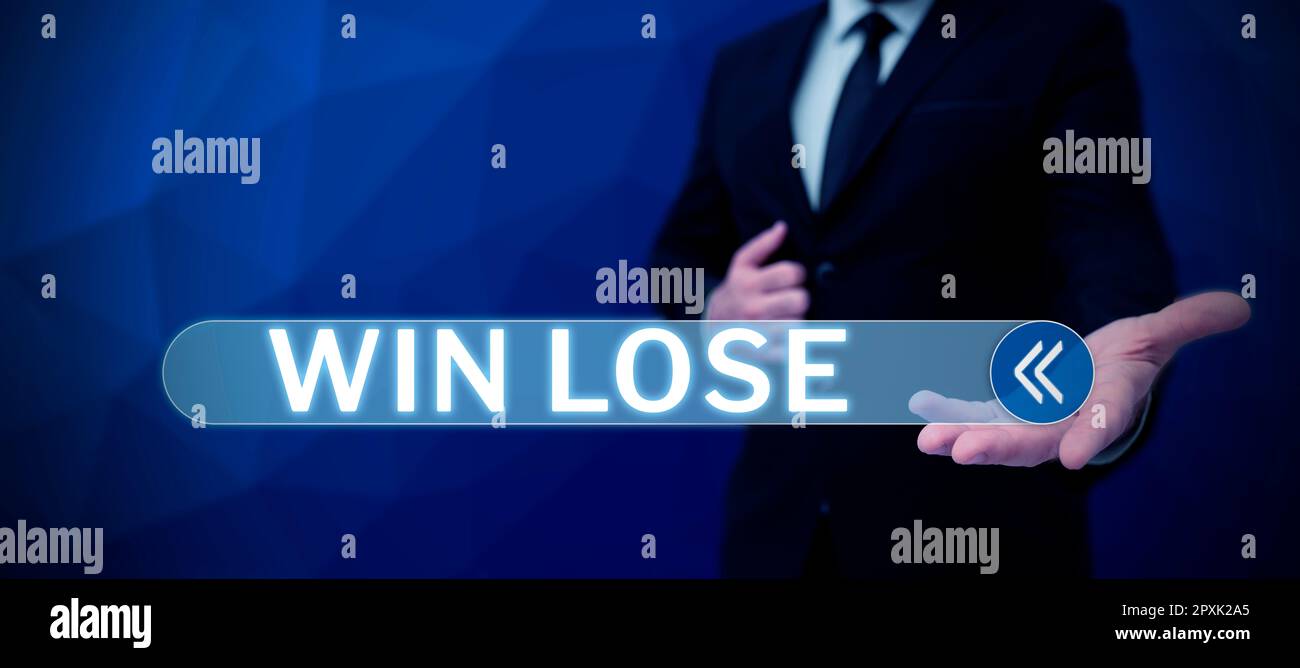 Writing displaying text Win Lose, Internet Concept Compare ...