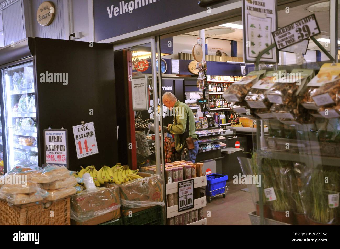 Kastrup/Copenhagen /Denmark/30 April 2023/Food shopper at grocery store ...