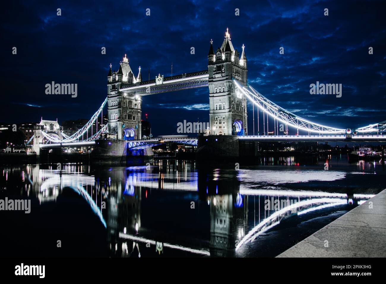 This stunning image captures the iconic Tower Bridge in London ...