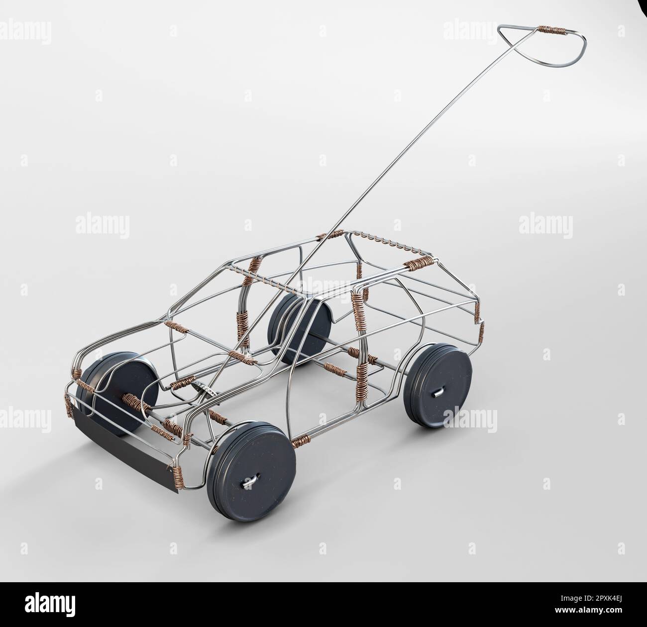 A traditional south african handmade wire toy car made out of metal and ...