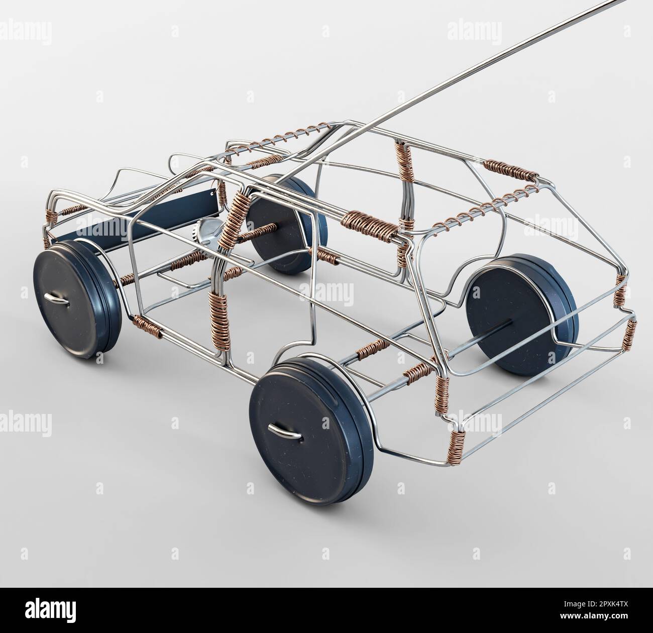 A traditional south african handmade wire toy car made out of metal and ...