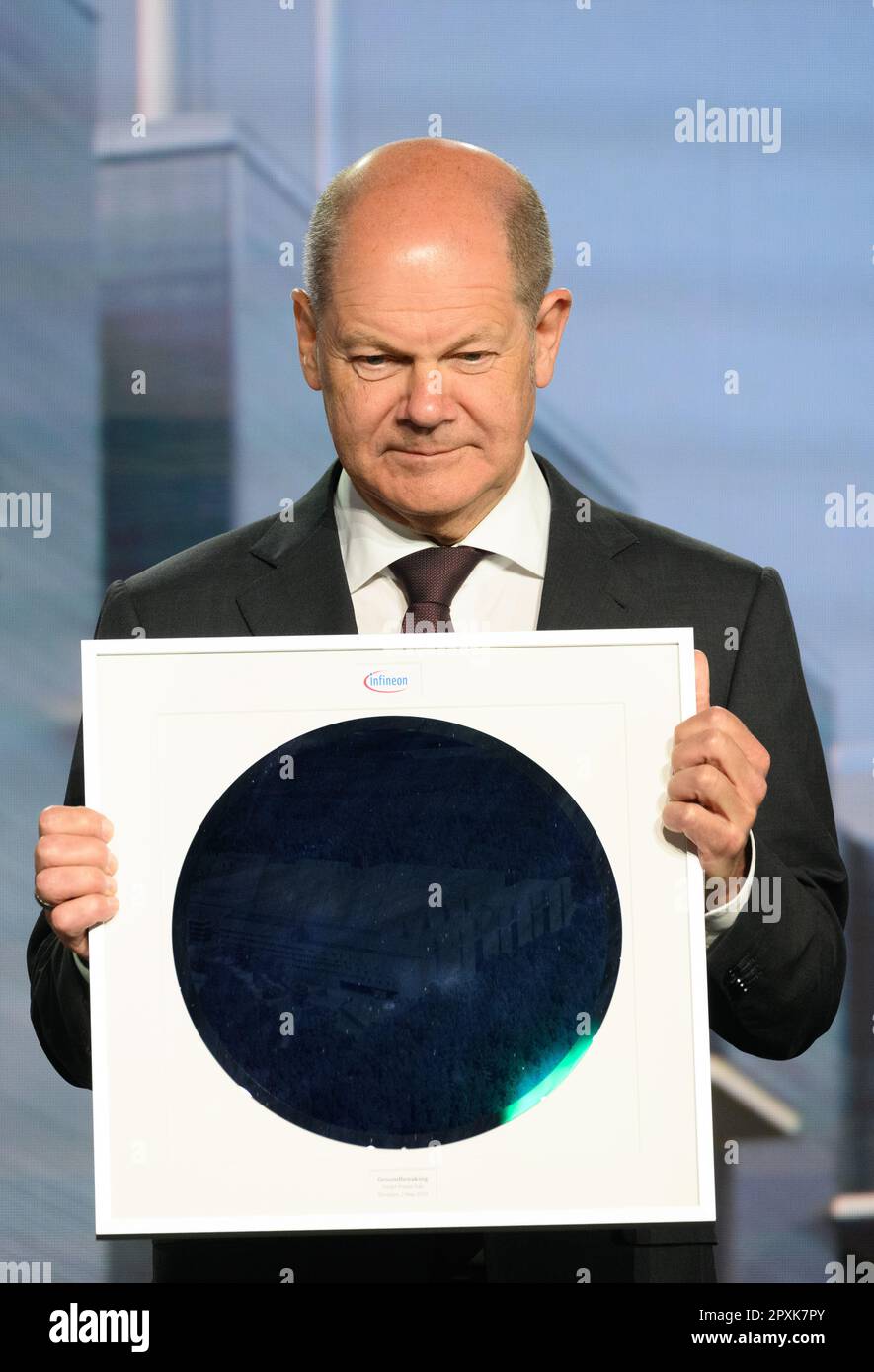 Dresden, Germany. 02nd May, 2023. German Chancellor Olaf Scholz (SPD ...