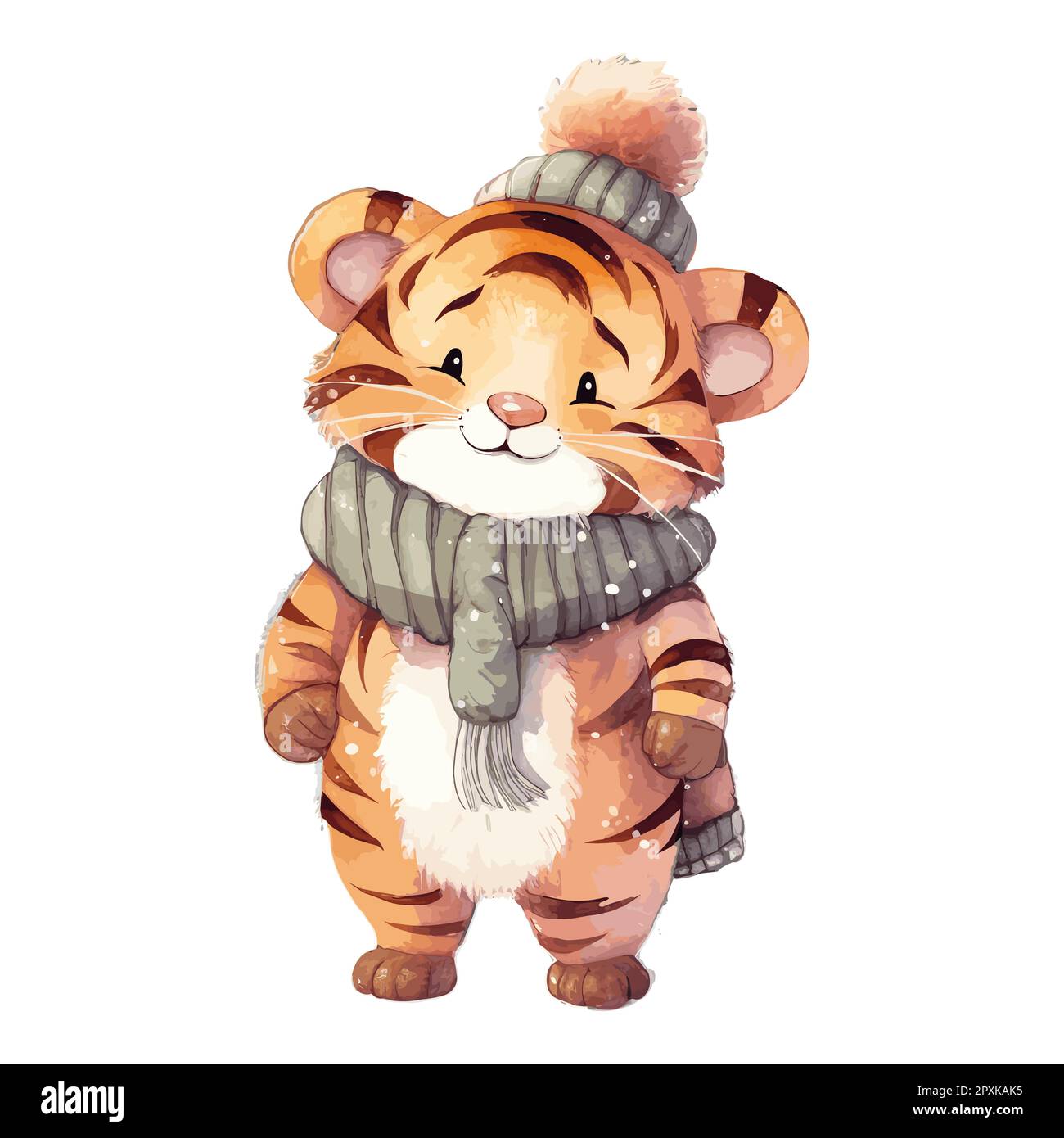 Cute white tiger Stock Vector Images - Alamy