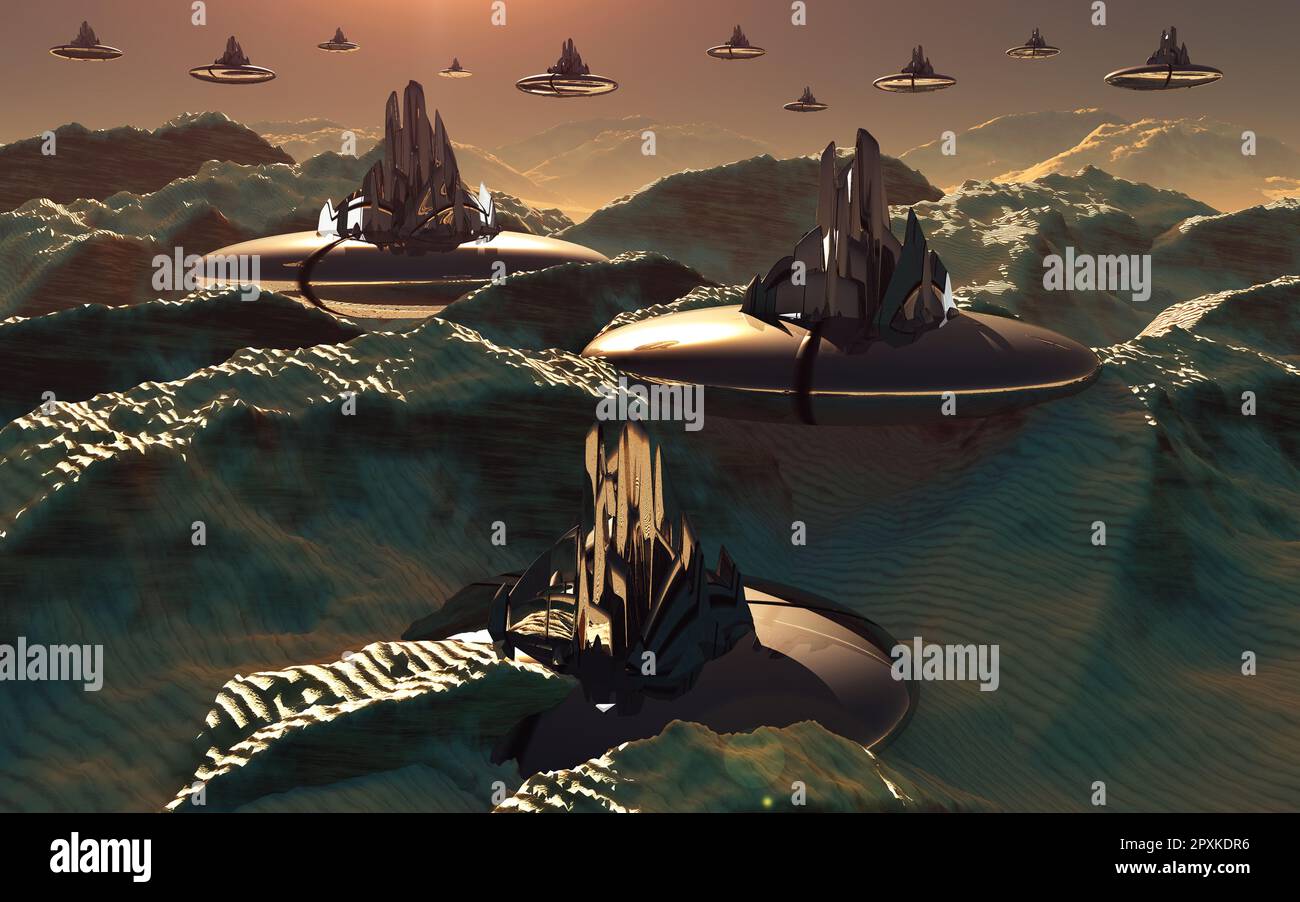 Future 3d space ships hi-res stock photography and images - Alamy