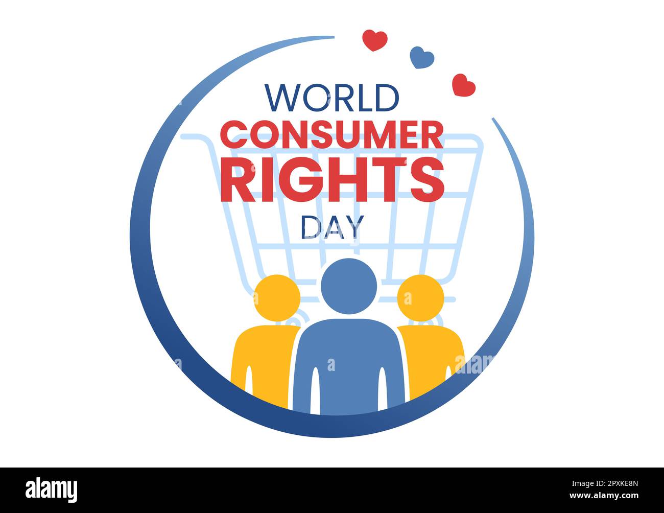 World Consumer Rights Day Illustration with Shopping, Bags and Needs of ...
