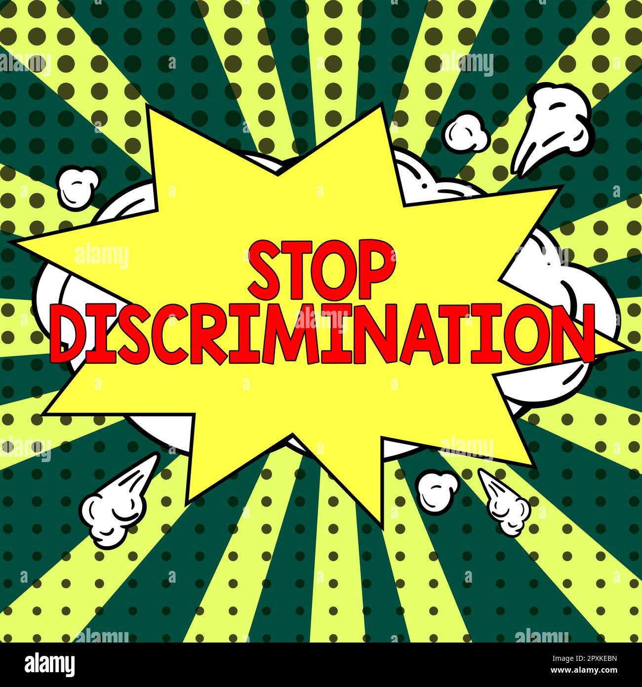 Writing displaying text Stop Discrimination, Word for Prevent Illegal ...