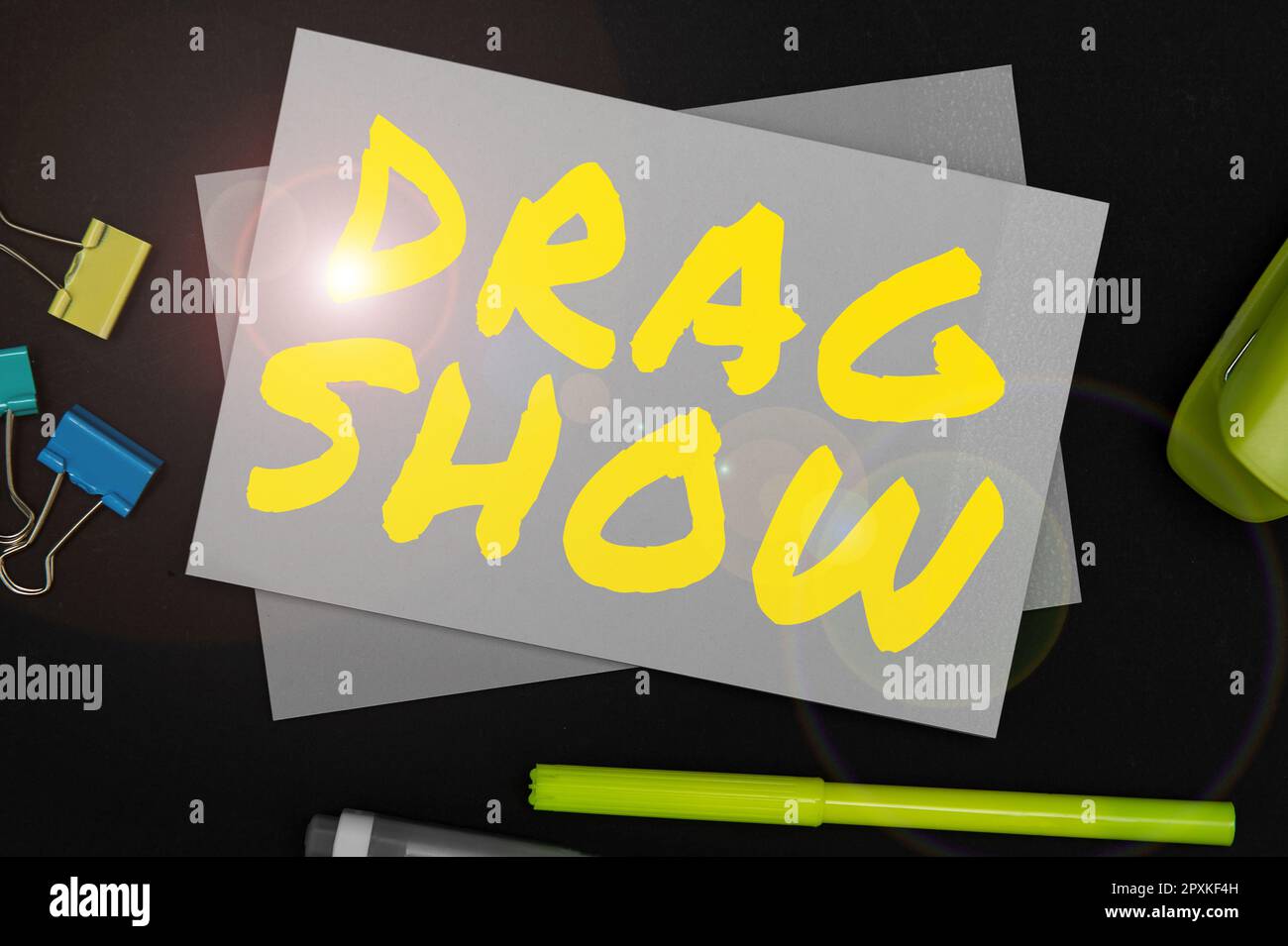 Handwriting text Drag Show, Concept meaning competitive event where two ...