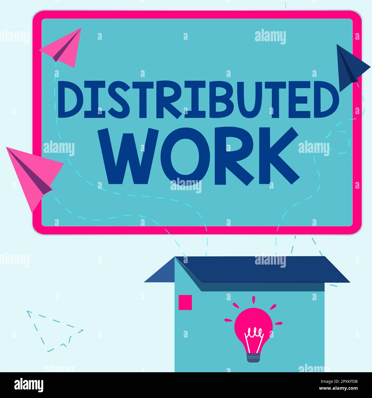 Inspiration showing sign Distributed Work, Conceptual photo practiced ...